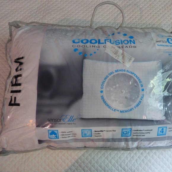 SensorGel | Bedding | 700 Sensorgel Cool Fusion Standard Bed Pillow ...